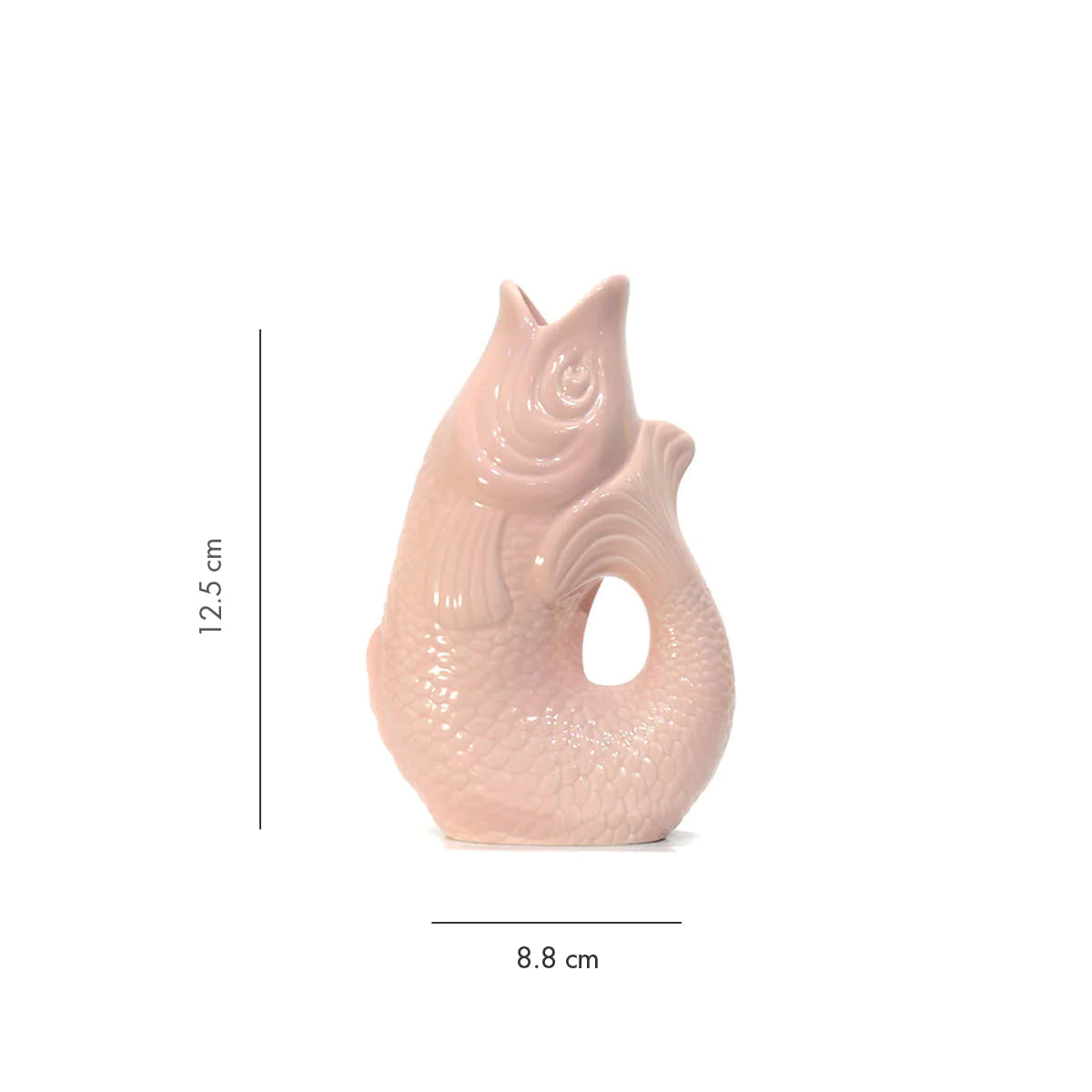 Small Ceramic Fish Carafe - Monsieur Carafon Marin Rose - 0.2