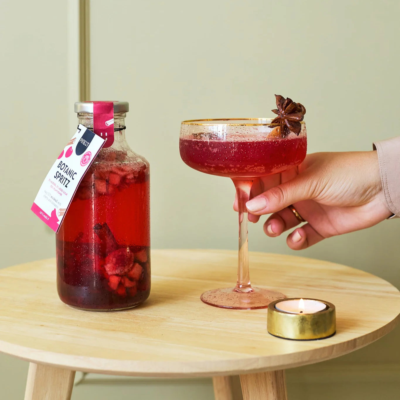 Mocktail Mix - Botanic Spritz Cherry, Cinnamon, Hibiscus and Apple - Pineut