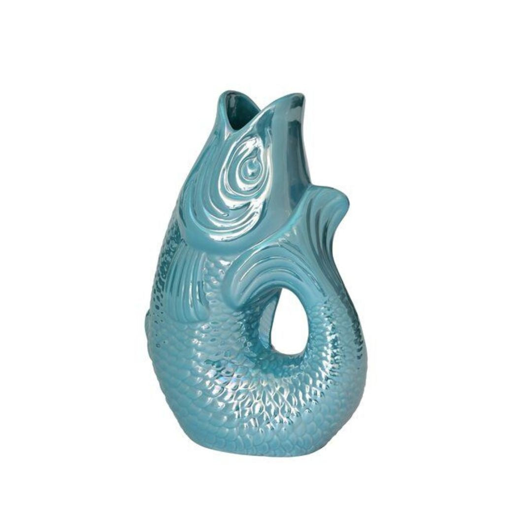 Ceramic Fish Carafe - Monsieur Carafon Ocean Pearly - 1.2 Liter