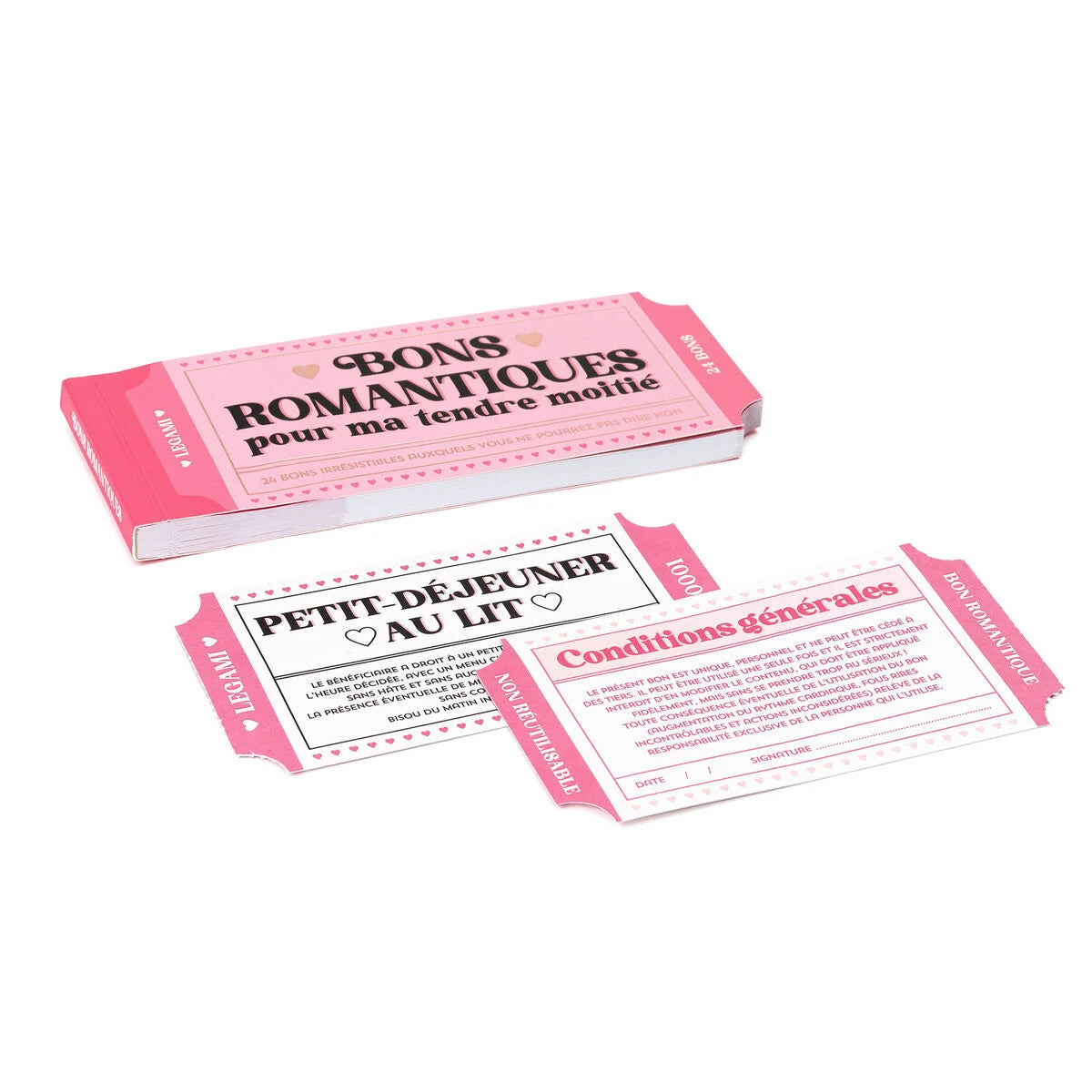 Booklet of 24 Romantic Vouchers - French - Gift Vouchers - Legami