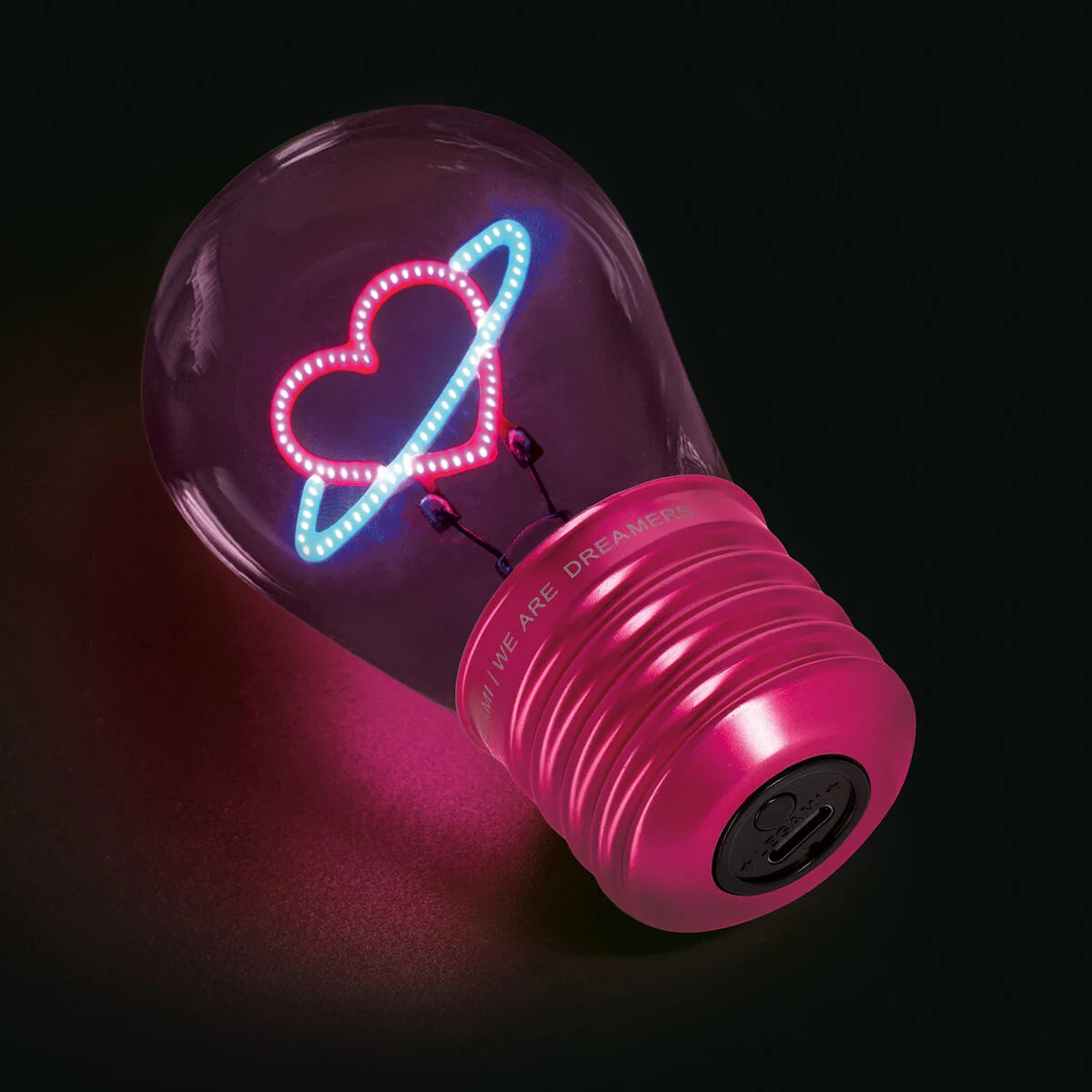 Lampe de Table en Forme d’Ampoule - Bulb Fiction - Planet Heart - Legami