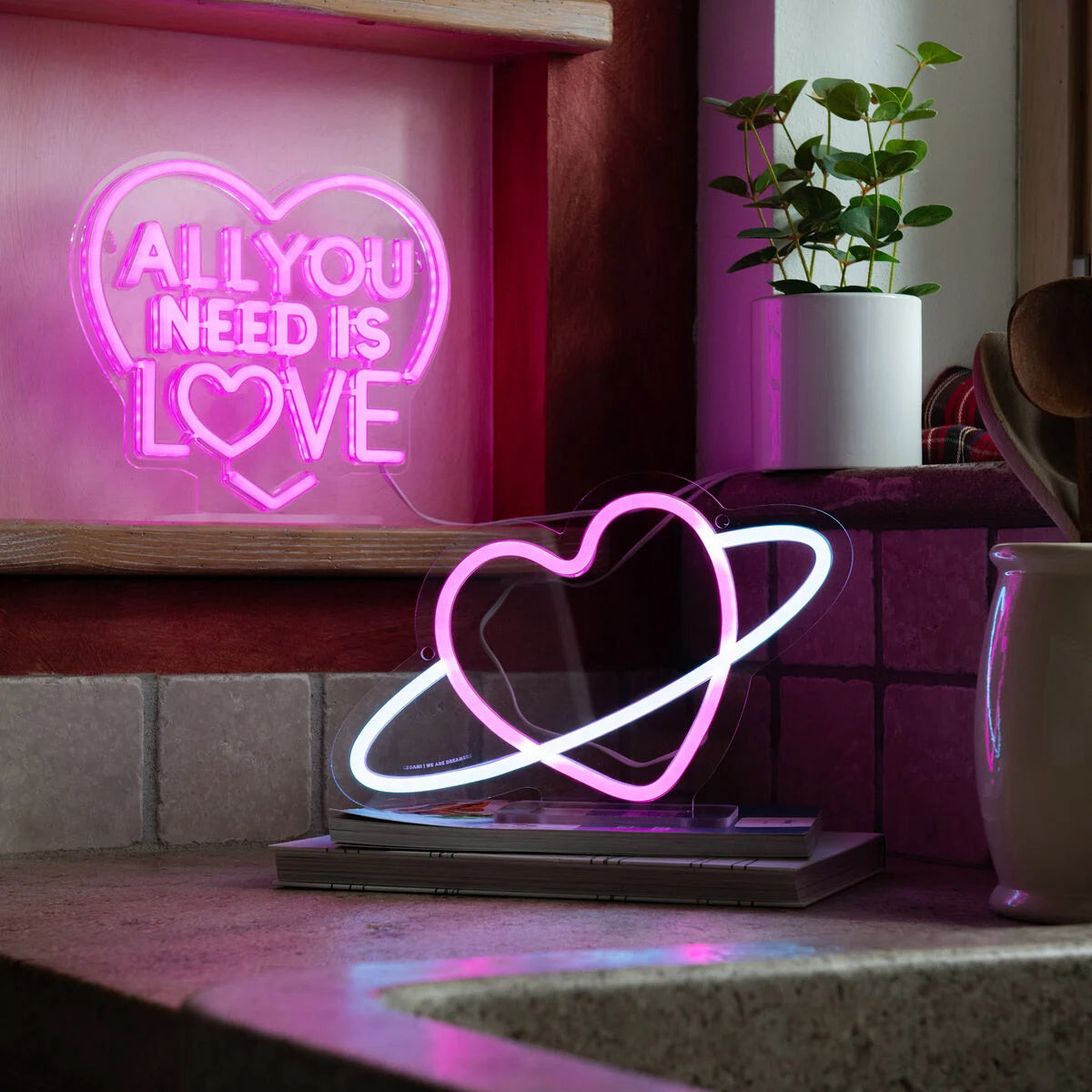 LED Neon Effect Lamp - All You Need is Love - It's a Sign - Legami