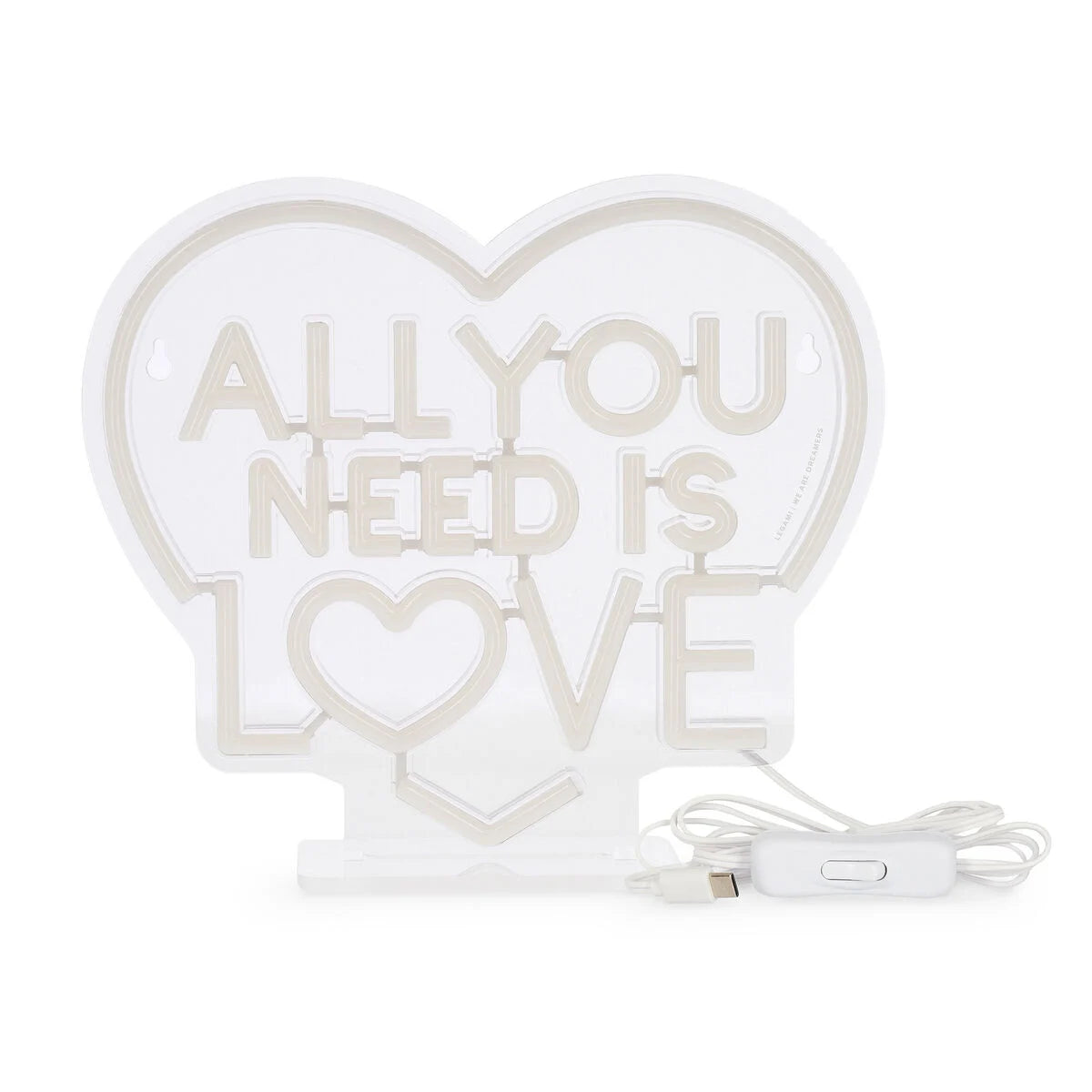 LED Neon Effect Lamp - All You Need is Love - It's a Sign - Legami