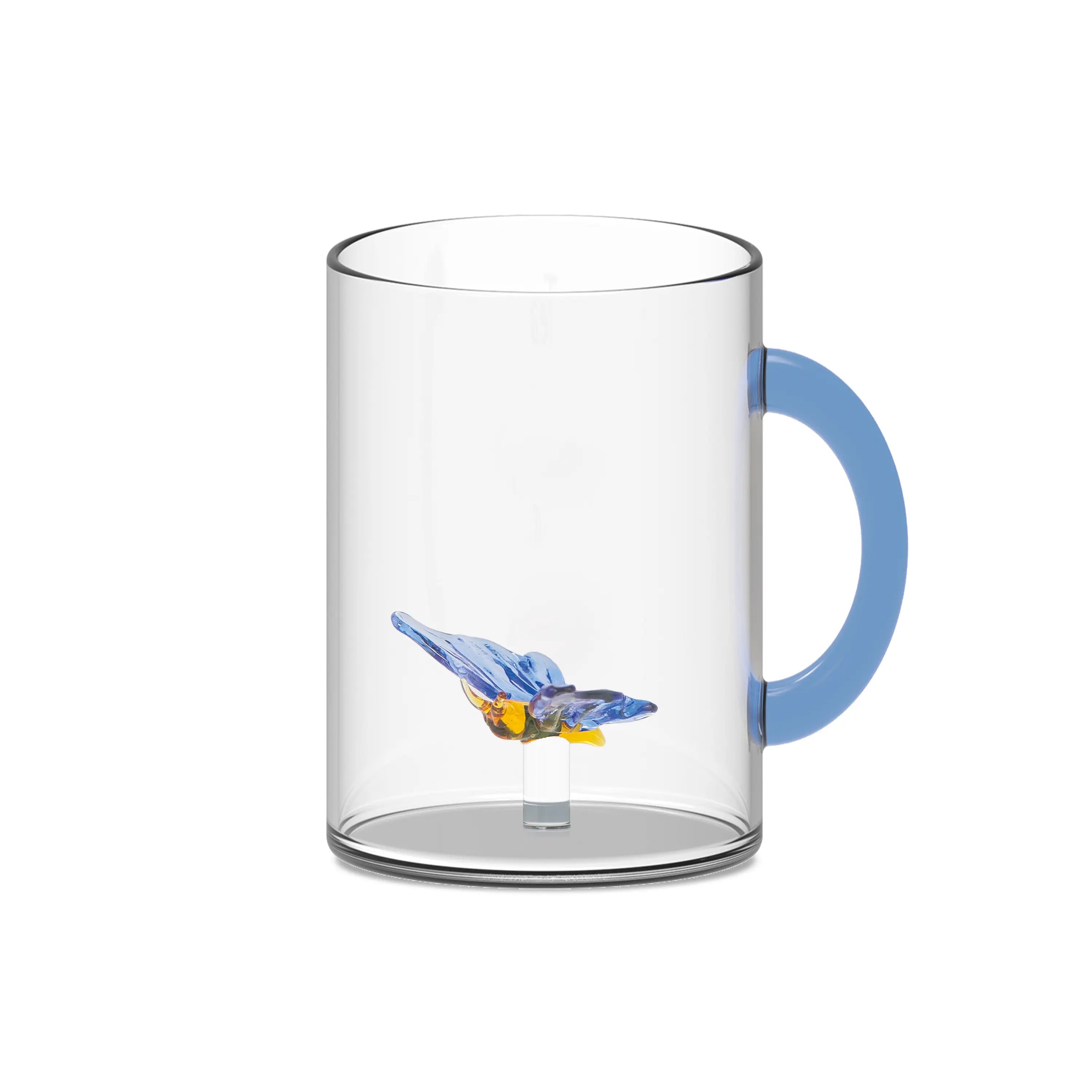 Butterfly glass mug, 420ml